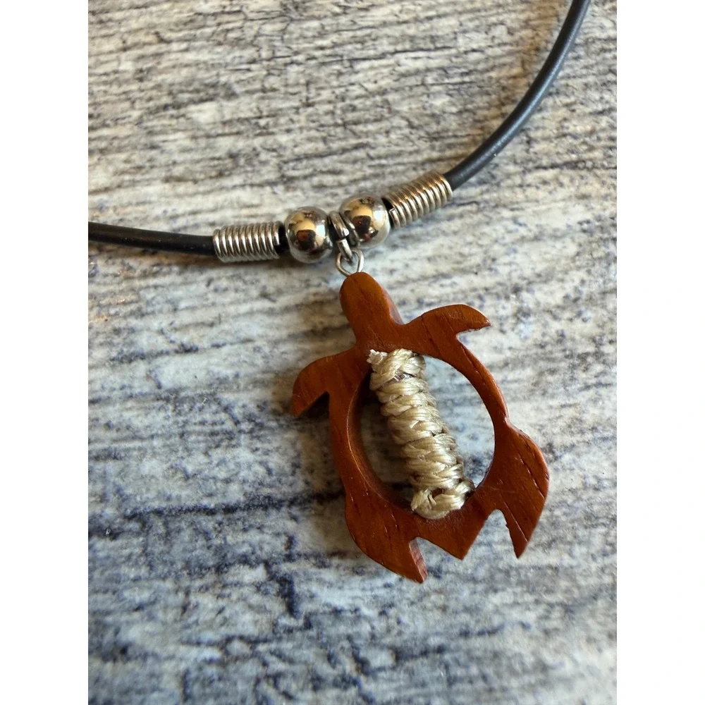 Hand Crafted | Jewelry | Hawaiian Wooden Petroglyph Sea Turtle Brown ...